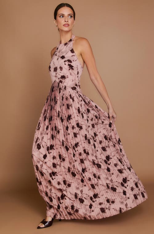 SIX STORIES Six Stories Floral Halterneck Pleated Maxi Dress